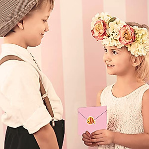 Tevxj 36 Sets Valentine's Day Gift Cards with Cute Animal Bookmarks for Kids Valentine’s Party Favor Stickers School Classroom Exchange Supplies