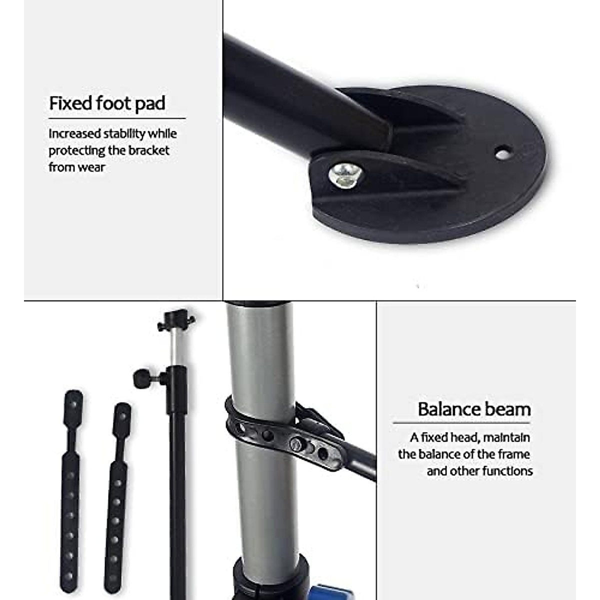 Cross Land Bike Repair Stand with Quick Release Bicycle Maintenance Rack Bike Workstand Height Adjustable and Portabl with Tool Tray Extensible Bike Repair Rack for Road & Mountain Bikes