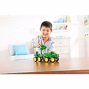 John Deere Vehicle Set - Includes Dump Truck Toy and Tractor Toy with Loader - Kids Outdoor Toys - Kids Construction Toys and Sandbox Toys - 6 Inches - 2 Count - Ages 18 Months and Up