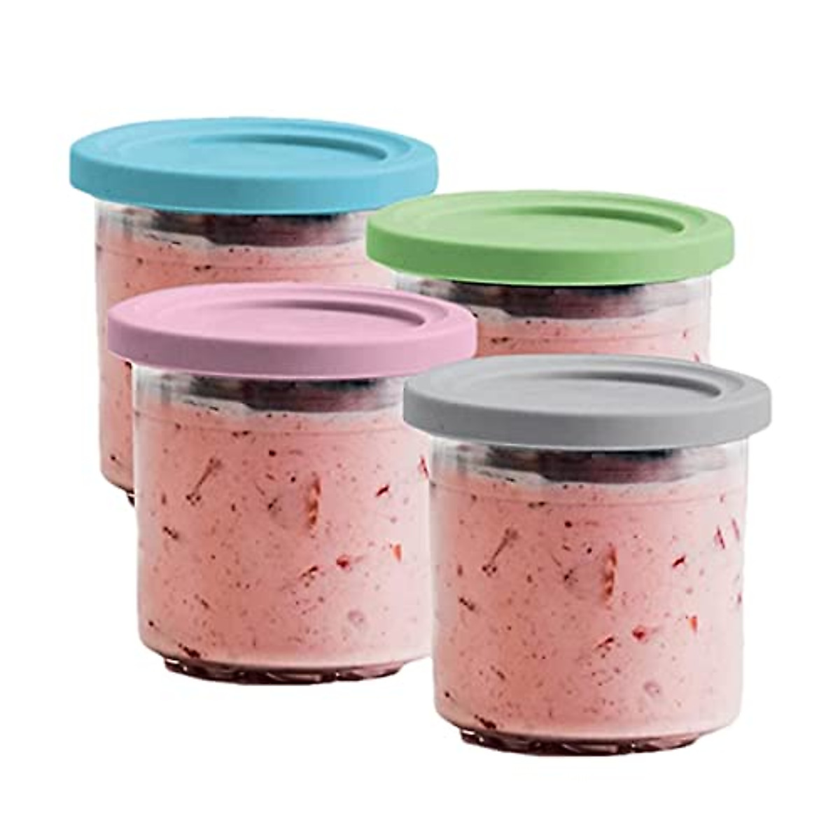 GUANGLU 8 Pack Ice Cream Pints Cup, Leak Proof Ice Cream Containers with Lids for Ninja Creami Pints NC299AM and C300 Series Ice Cream Maker