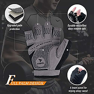 ATERCEL Weight Lifting Gloves Full Palm Protection, Workout Gloves for Gym, Cycling, Exercise, Breathable, Super Lightweight for Men and Women(Aqua, S)