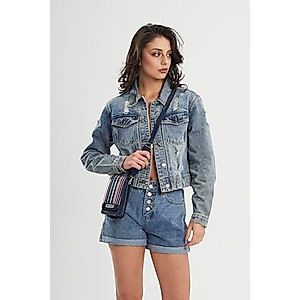 Nautica Women's Crossbody Cellphone Purse, Ribbon Stripe