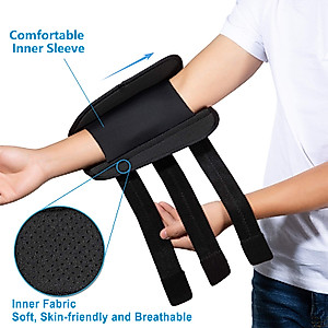 Elbow Brace, Night Splint Support for Cubital Tunnel Syndromean, Ulnar Nerve, Stabilizer Brace for Fix Elbow, Prevent Excessive Bending at night, Fits Left and Right Arms,Women, Men (S/M)