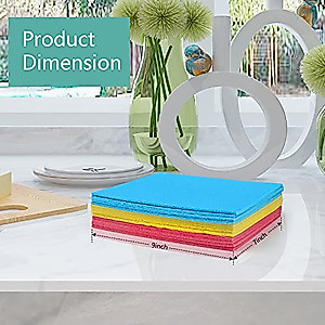 HOMEXCEL Microfiber Mops Reusable Floor Mop Pads 12-inch Swiffer Wet Jet Refills 4 Pack,Bundle with 12 Pack Swedish Sponge Dish Cloth Reusable Abosorbent Hand Towels Sponge Cloth