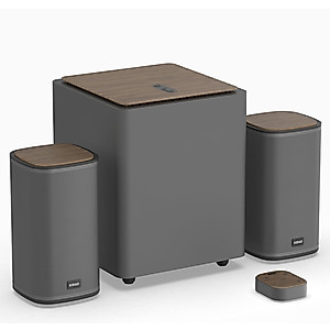 KEiiD 2.1 Bluetooth Computer Speakers with Wireless Subwoofer and Wireless Touchpad Control for Desktop Laptop PC Stereo Gaming Speakers, 4 EQ Modes, Aesthetic Style, 2025 New Model