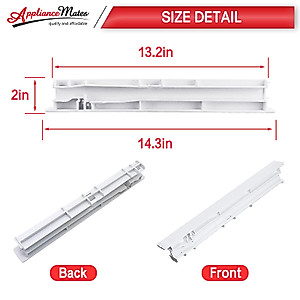 W10326469 Center Drawer Slide Rail by APPLIANCEMATES Compatible with Whirlpool Refrigerator Replace for 8208326 W10326469 WPW10326469 12796401 67004514 AP6019603