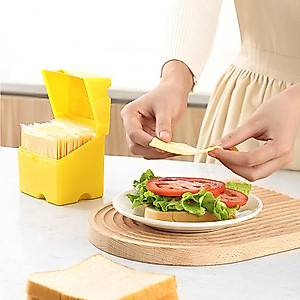 Pyrrhiax Cheese Storage Cheese Keeper Sliced Cheese Container for Fridge With Flip Lid Butter Block Cheese Slice Storage (1pcs)