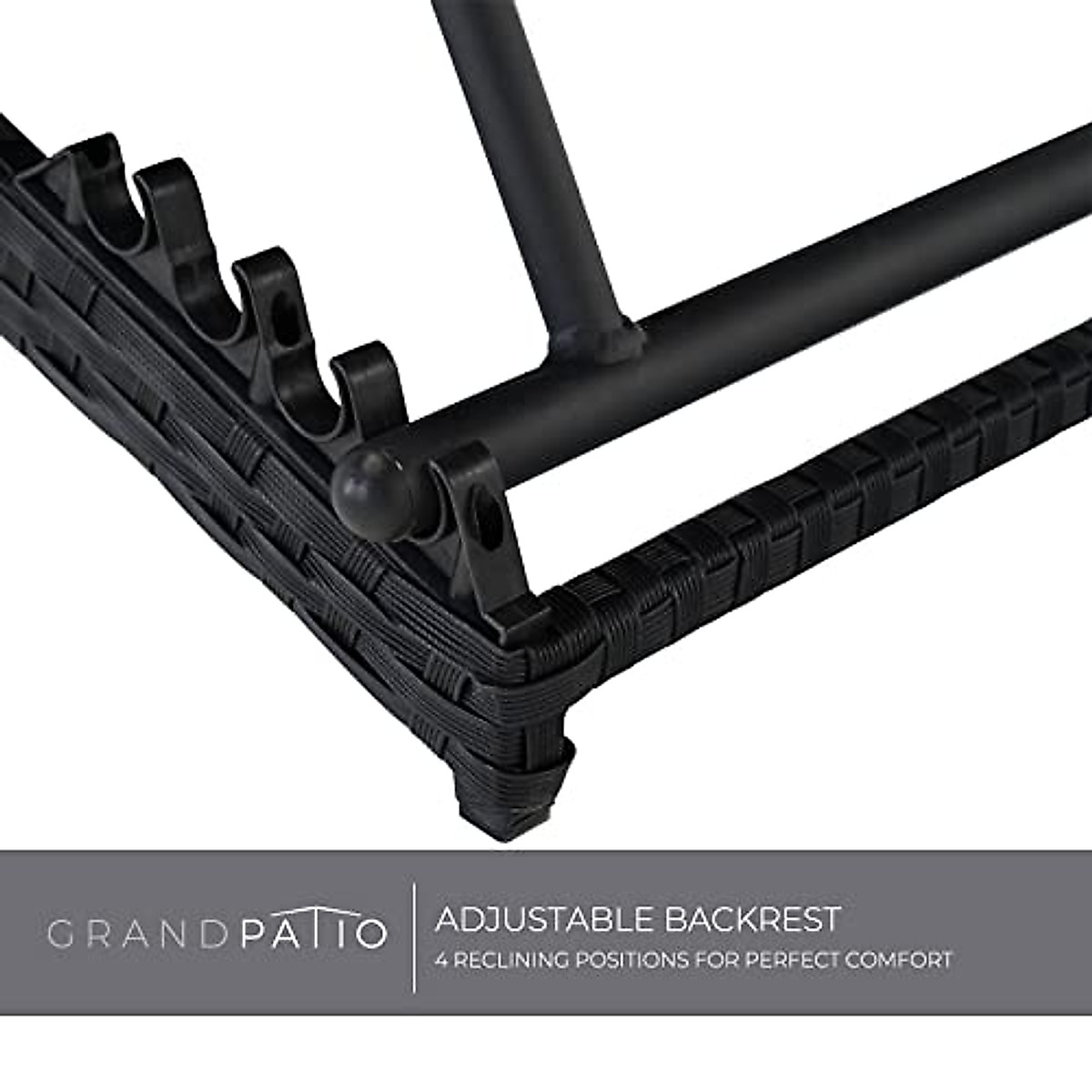 Grand patio Outdoor Lounge Chairs for Outside 2 Pieces Patio All-Weather Wicker Aluminum Reclining Folding Chaise Lounge with Cushions for Poolside, Beige