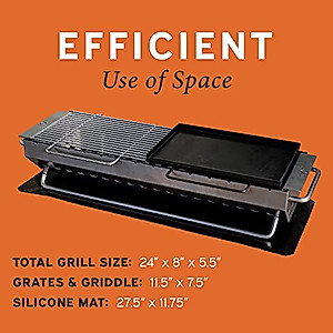 Hickory Summit Hibachi Grill Outdoor - Yakitori Grill - Japanese grill tabletop charcoal grill - konro grill - binchotan grill japanese bbq
