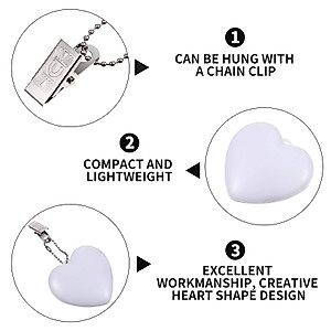 SOLUSTRE Purse Light Handbag Light Heart Shape LED Activated Night Light Women Girls Handbag Accessories White