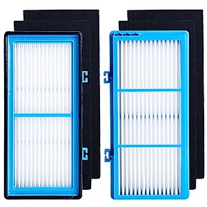 Aulavik Replacement Filters for Holmes AER1 HEPA Type Total Air Filter Replacement Filters for HAPF30AT and HAP242-NUC (2 HEPA Filters + 4 Carbon Booster Pre Filters)