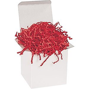 BOX USA 10 lb. Red Crinkle Paper Packing, Shipping, and Moving Box Filler Shredded Paper for Box Package, Basket Stuffing, Bag, Gift Wrapping, Holidays, Crafts, and Decoration