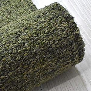 Rugsotic Carpets Hand Woven Flat Weave Kilim Wool 3'x5' Area Rug Solid Olive D00111