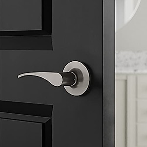 Amazon Basics Victor Dummy Door Lever - Left-handed Lever, Satin Nickel
