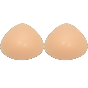 MERSTEYO Triangle Silicone Breast Forms Mastectomy Prosthesis Bra Pads Inserts Enhancers 1 Pair D+ Cup