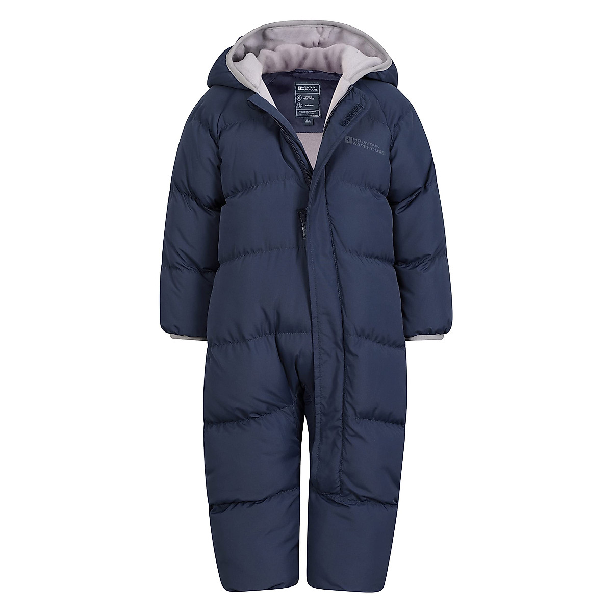 Mountain Warehouse Frosty Toddler Padded Suit - Fleece Lined Snowsuit Navy 12-18 Months
