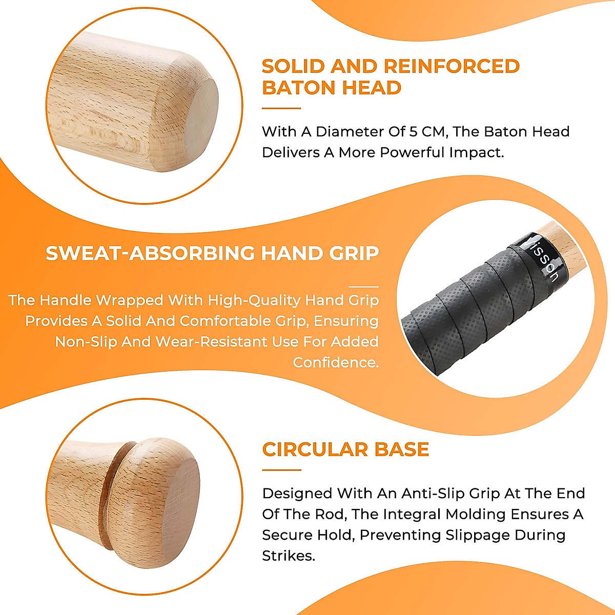 Gracfulcub Baseball Bat, Classic Wooden Baseball Bat for Baseball Training, Home Self Defense Baseball Bat for Youth Kids Teenagers Adult (25IN)