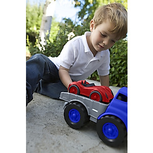 Green Toys Flatbed with Racecar/ CB2