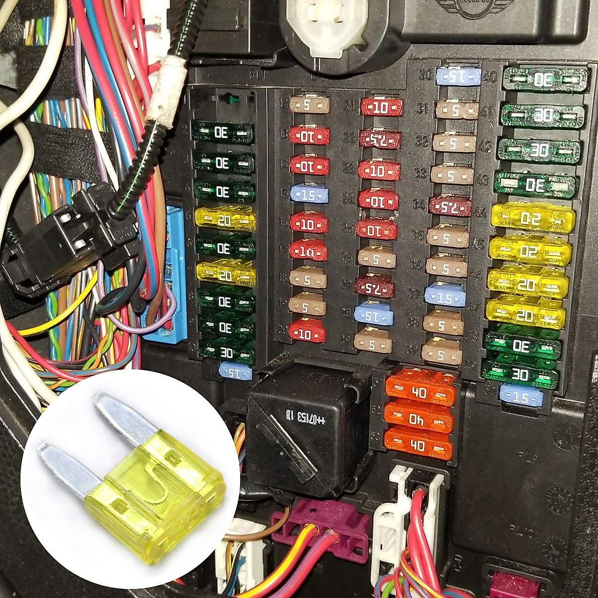 100 Pack Auto Fuses 20 AMP APM/ATM 32V Mini Blade Style Fuses 20A Short Circuit Protection Car Fuse (20 AMP)