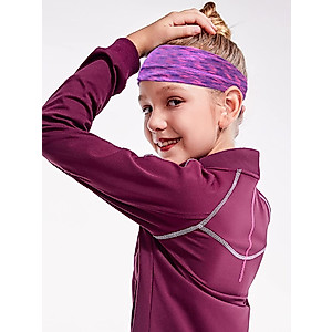 CÉLLOT 12 Colors Sweat Headbands Breathable Athletic Sweatbands Yoga Sports Headbands for Girls and Boys Soft Moisture Wicking Elastic Hairband for Girls and Teenagers Adults