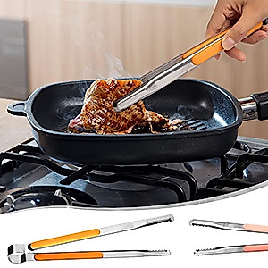 TXIN 3 Sizes BBQ Tongs Professional Grilling Tongs Stainless Steel Barbeque Tongs Heavy Duty Barbecue Tongs