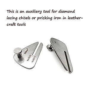 Hisew- Leather Stitching Punch Aid Pulling Plate and Scissor Kit, Diamond Lacing Chisel or Pricking Iron Aid Mate, Leather Craft Work Tools Accessories