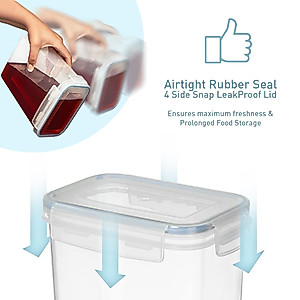 LARGE Airtight Food Storage Containers 30 PC with Lids I Plastic Kitchen & Pantry Organization Containers BPA Free Ideal for Spaghetti, Flour, Rice, Oats, Cereal & Sugar + Marker & Labels