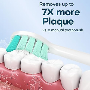 Senyum Replacement Toothbrush Heads Compatible with Phillips Sonicare Replacement Brush Head, Electric Toothbrush Heads Refill for Sonic Care Snap-On, White (8 Pack)