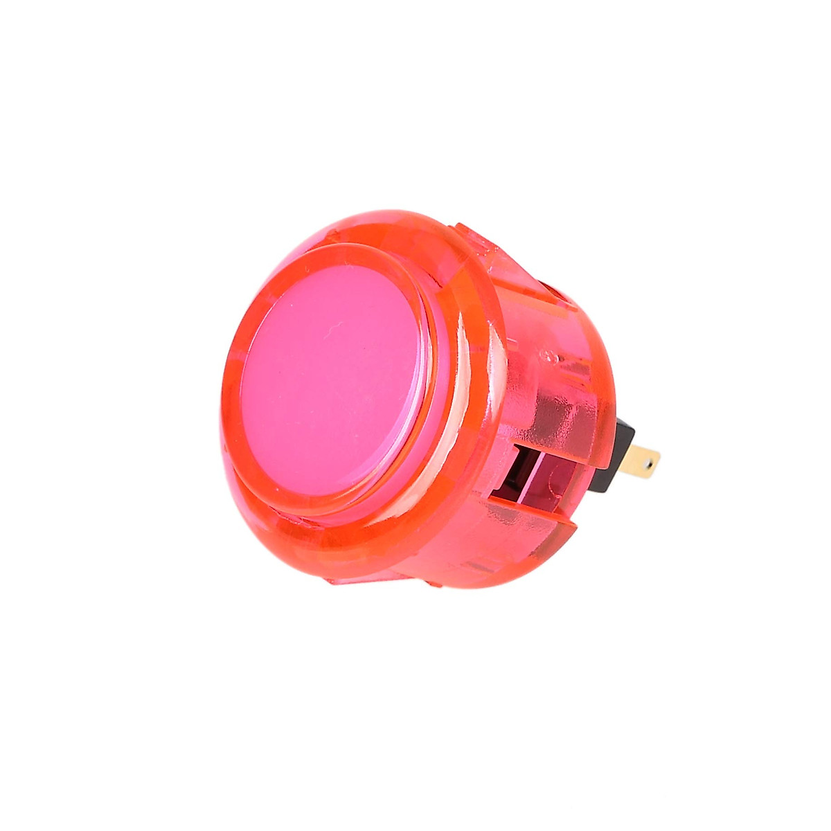 Fosiya 12 Piece Clear Transparent Arcade Push Buttons 30mm Replace for Sanwa Buttons Arcade Joystick Games Console Parts