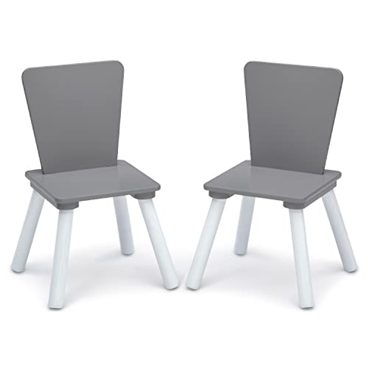 Delta Children 4-Piece Toddler Playroom Set, Grey/White