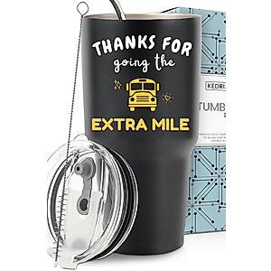 School Bus Driver Tumbler 30oz, Thoughtful and Unique Appreciation Gifts for Men, Bus Monitor Coffee Cup Thank You Presents for Him, Ideal Present Picks for Birthday, Retirement, Christmas, Gift Ready