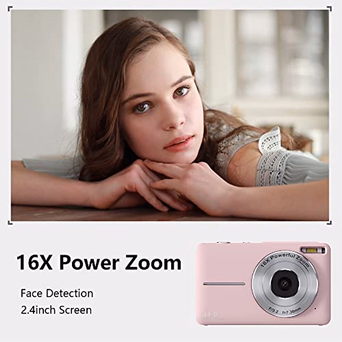 MIANHT 16x Built in Night Vision Digital Zoom Camera Electronic Anti-Shake Proof Home Camera 1080P High-Definition Digital Camera 44 Million Photos