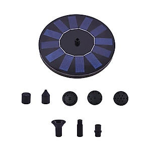 LUKEO Solar Powered Fountain Pump Easy Assemble Solar Bird Bath Fountain Pump for Pond Pool Garden Spray Water Decor