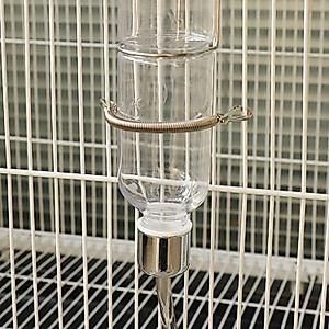 1Pc Silver Spring with Clip Used Singly Combination to Hold Water Dispenser Bottle for Animals Metal Spring Clip and Fasteners,Good Flexibility and Durable Pet Supplies,Feeding and Watering Supplies