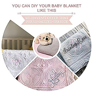 YIQIGO Toddlers and Baby Quilt Lightweight Blanket Embossed Cotton Quilt Four Seasons Scalloped 36"" x 46"" Newborn Baby Boy/Girl Gift (Gray)