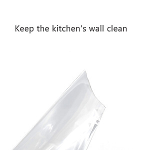 6 Pack Oil Proof Wall Sticker Wallpaper,Kitchen Backsplash Wall Protector Transparent High Temperature Resistant Self-Adhesive Sticker,Clear Waterproof Oilproof Paper for Kitchen Cupboard Household…