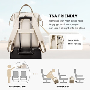 LOVEVOOK Laptop Backpack Purse for Women Waterproof Teacher Nurse Bag, 17.3 inch Work laptop Bag with USB Port, Business Travel Computer Backpack