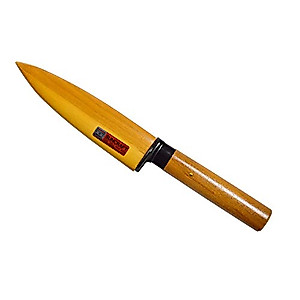 Seki Japan Professional Fruit Knife, Small Peeling Knife, Point Ended, 3.7-inch Stainless Steel Blade with Wooden Handle and Point Ended Sheath, for Kitchen and Outdoor