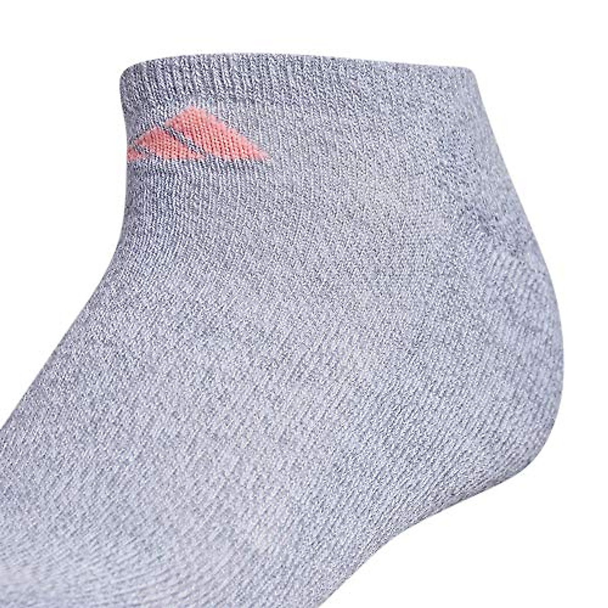 adidas Women's Athletic 6-Pack Show Socks for Secure Fit, Cushioned Comfort, Low Profile, Grey/Bliss Pop/Clear Mint, M