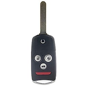 OCPTY 1 X Flip Key Entry Remote Control Key Fob Transmitter Replacement for 2009 2010 2011 2012 2013 2014 for Acura TSX TL ZDX for Accord 4 Buttons 313.8Mhz MLBHLIK-1T+46 Chips