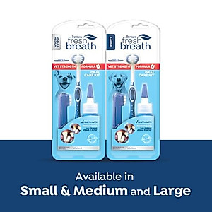Fresh Breath Certified Wellness Collection Vet Strength Oral Care Kit for Small & Medium Dogs - Removes Plaque & Tartar - Freshens Bad Dog Breath - Teeth Cleaning Kit