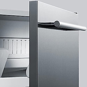 Summit BIM68OSGDR Commercially Listed Outdoor Ice Maker with 62 lb Daily Production 26 lb Storage Professional Handle Ice Scoop in Stainless Steel