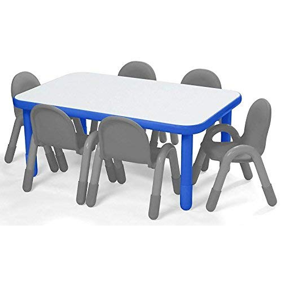 Children’s Factory Baseline 48"x30" Rect. Table, Homeschool/Playroom Toddler Furniture, Kids Activity Table for Daycare/Classroom Learning, 14" Legs, Royal Blue (AB745RPB14)