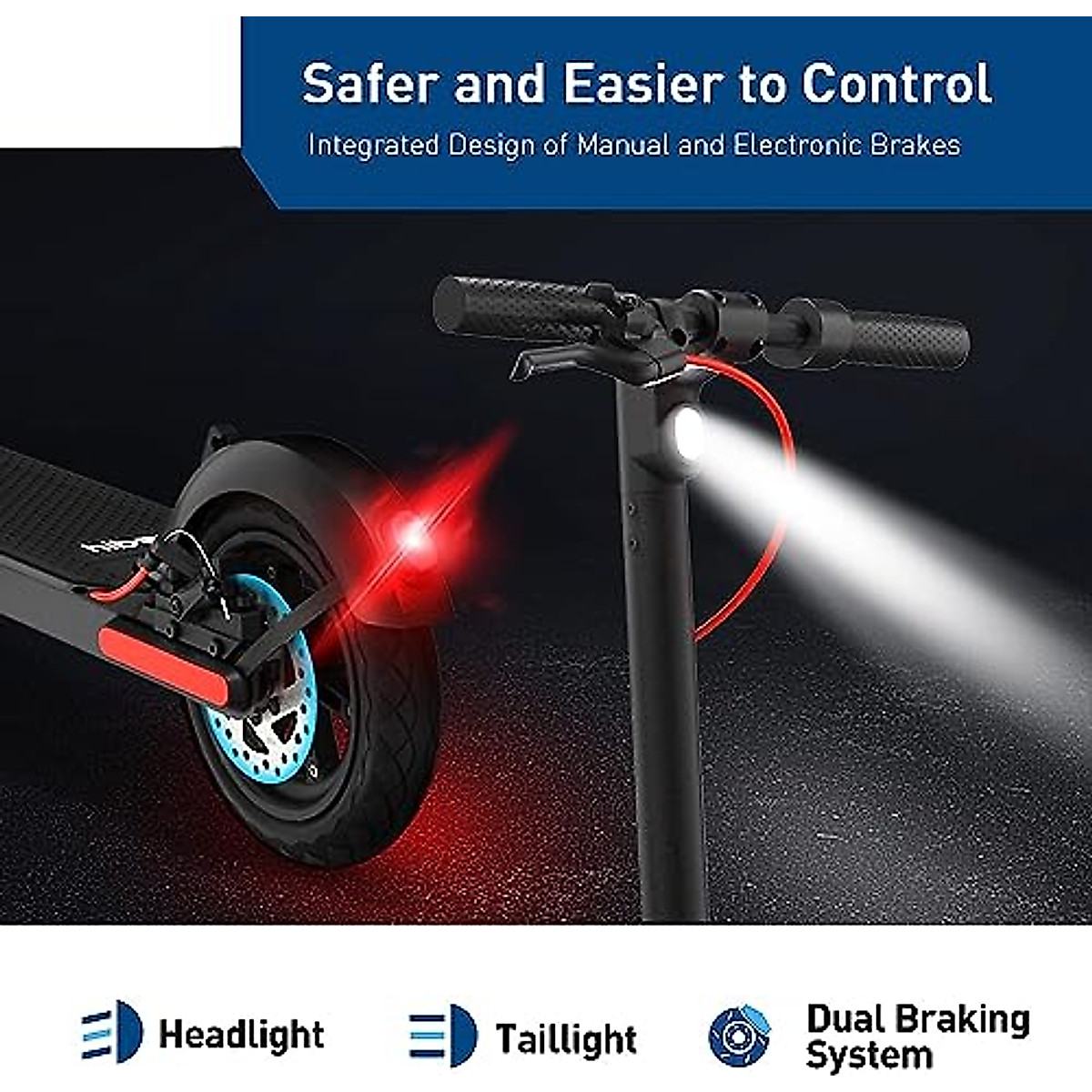 Hiboy S2R Plus Electric Scooter, Upgraded Detachable Battery, 9" Pneumatic Tires, 350W Motor - Max 22 Miles & 19 MPH Portable Folding Commuter E-Scooter for Adults - Dual Brakes with Split Wheels