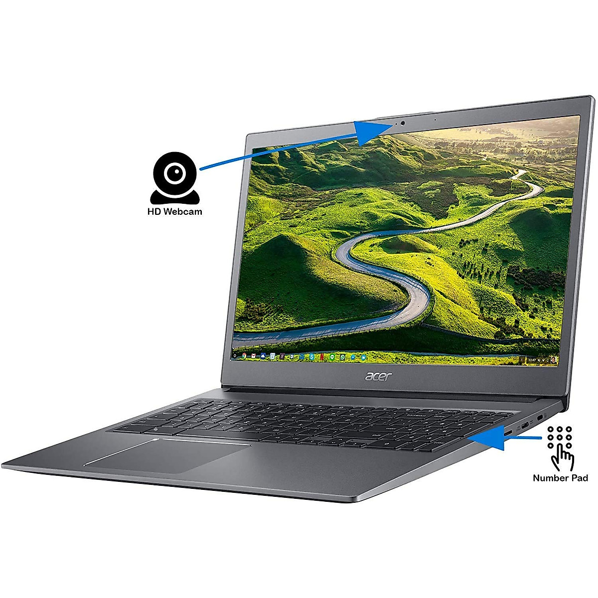 Acer Chromebook 715 | 2.20 GHz Intel Core i3-8130U Dual Core Processor| 15.6" Full-HD 1080p Screen | 4GB DDR4 Ram |128GB storage | CB715-1W-35ZK | Steel Gray | (Renewed)