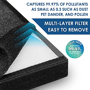 2-Pack PrimaPure H13 True HEPA Filter Replacement for Guardian Air Purifier AC4825, AC4825E, AC4850PT, AC4900CA, CDAP4500BCA, CDAP4500WCA Replacement for PureGuardian AP2200CA