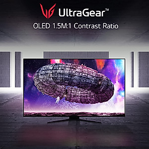 LG 48GQ900-B 48” Ultragear UHD OLED Gaming Monitor with Anti-Glare, 1.5M : 1 Contrast Ratio & DCI-P3 99% (Typ.) with HDR 10, .1ms (GtG) 120Hz Refresh Rate, HDMI 2.1,Black