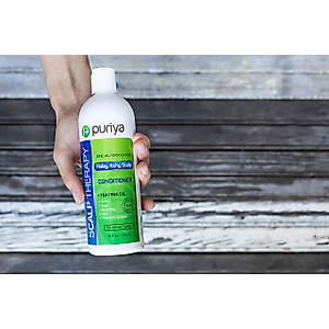 Puriya Sulfate Free Hair Conditioner with Tea Tree Oil, Moisturizing Treatment for Dry, Itchy, Flaky Scalp and Damaged Hair, For Men and Women, 16 Ounce