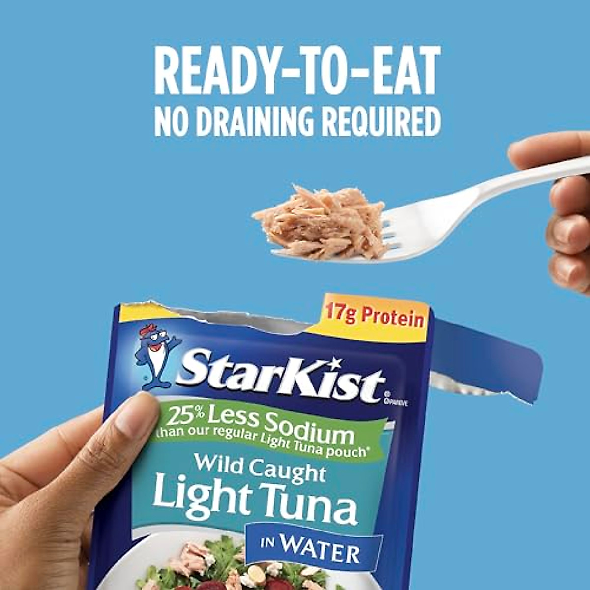 StarKist Reduced Sodium Chunk Light Tuna In Water, 2.6 Oz, Pack of 24