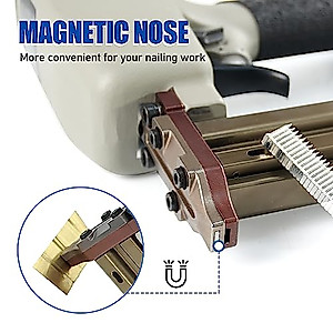 Woodpecker ST38H 14 Gauge Concrete Nailer with 400 PCS Concrete T Nails, 3/4" to 1-1/2" T Nail Gun for Concrete Nailing, Baseboard, Pallets